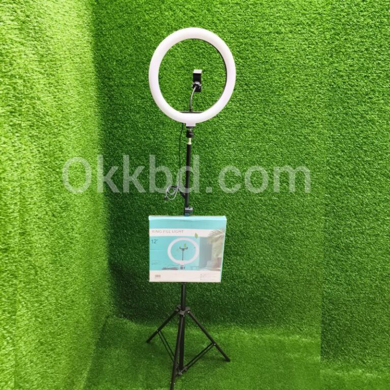 12 inch Selfie LED Ring Light with 6 feet height Tripod Stand - okkbd